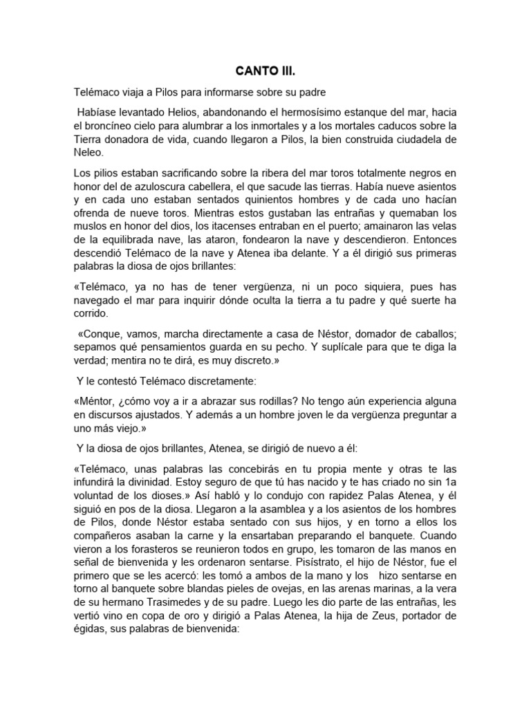 Canto Iii | PDF | Helena de Troya | Odiseo