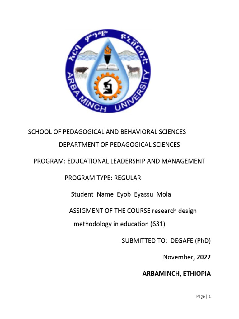 Research Design and Methodology Assignment 20 Questions | Download Free PDF | Methodology ...