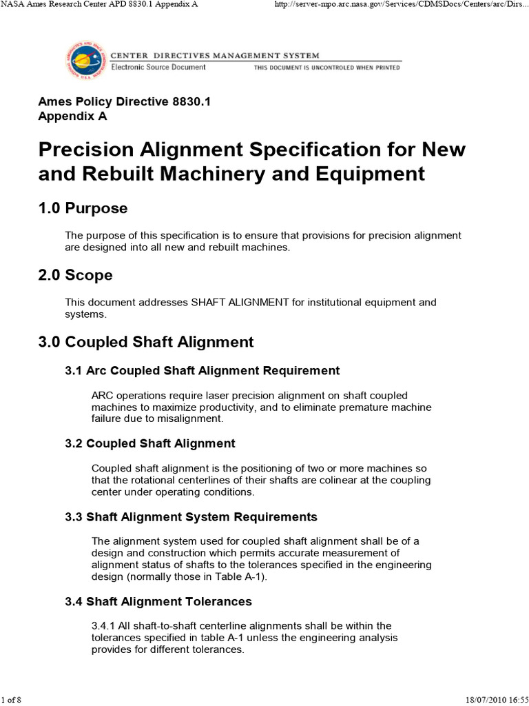 NASA Ames Research Center | PDF | Screw | Engineering Tolerance