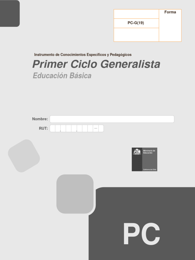 Prueba Generalista 2019 | PDF