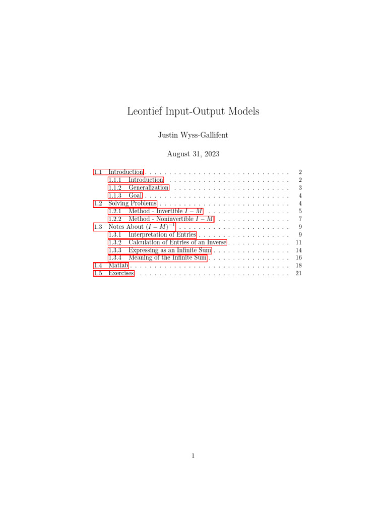 CH Leontief | PDF | Eigenvalues And Eigenvectors | Matrix (Mathematics)
