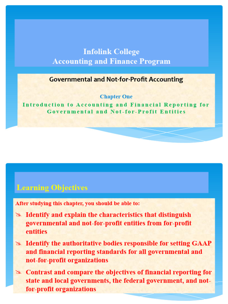 Introduction to G&NP Accounting | PDF | Financial Statement | Fund ...