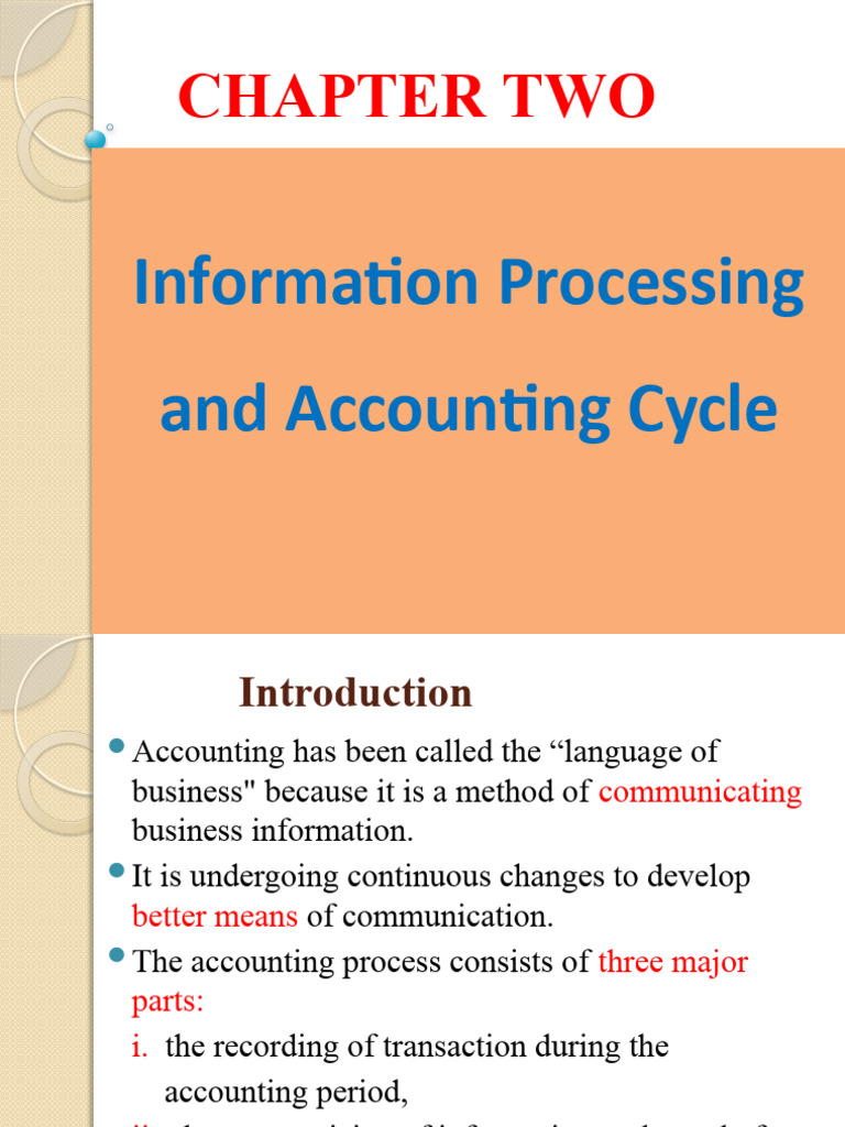 Information Processing and Accounting Cycle | PDF | Debits And Credits ...