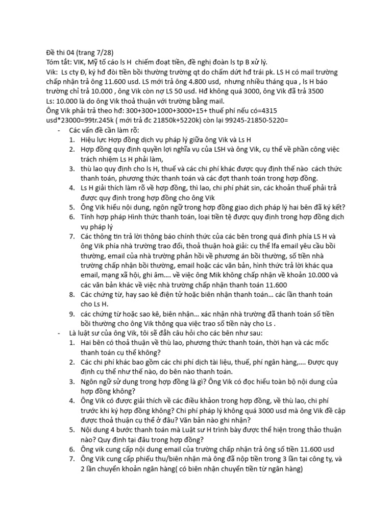 Giải đáp Đề thi 04 ls2 | PDF