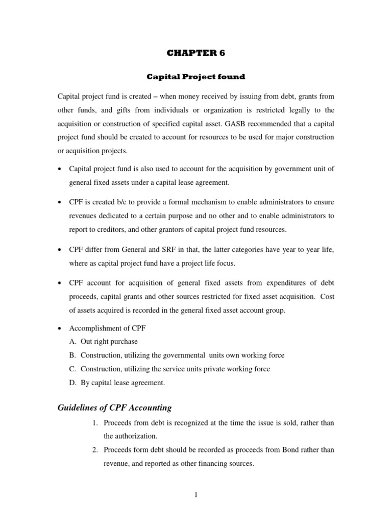 Chapter 6 Capital Project Fund | PDF | Bonds (Finance) | Expense