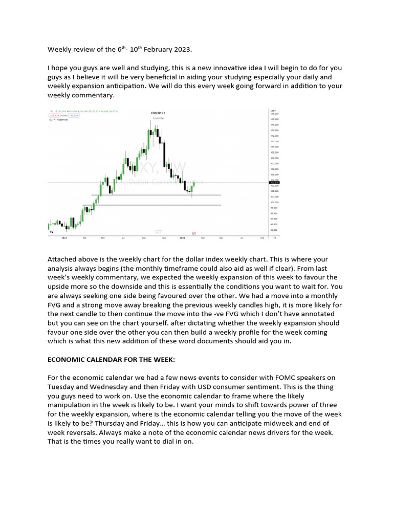 Weekly Review of The 6th | PDF | Market Trend | Day Trading