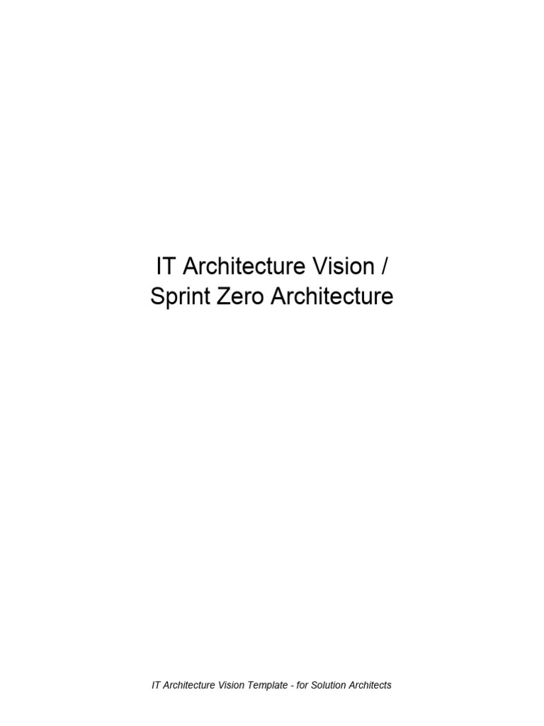 IT Architecture Vision Template Guide | PDF | Architect | Computer ...
