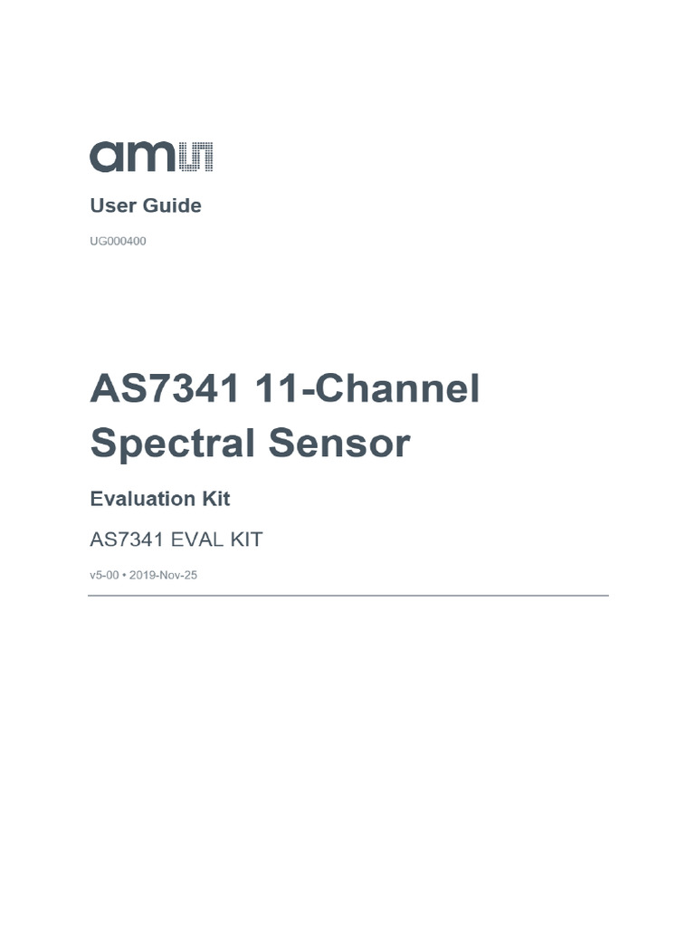 Calibration. AMS AS7341, AS7341 - 11-Channel Spectral Sensor Eval Kit ...