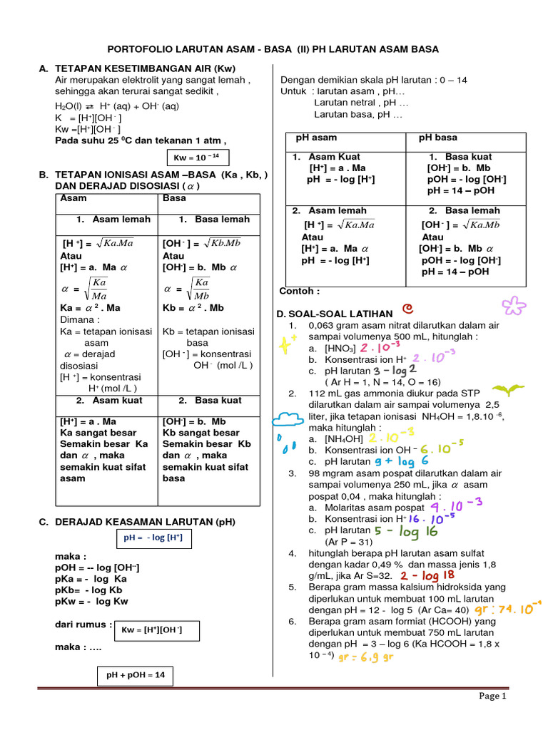 Larutan Asam Basa Dan PH Larutan Asam Basa | PDF