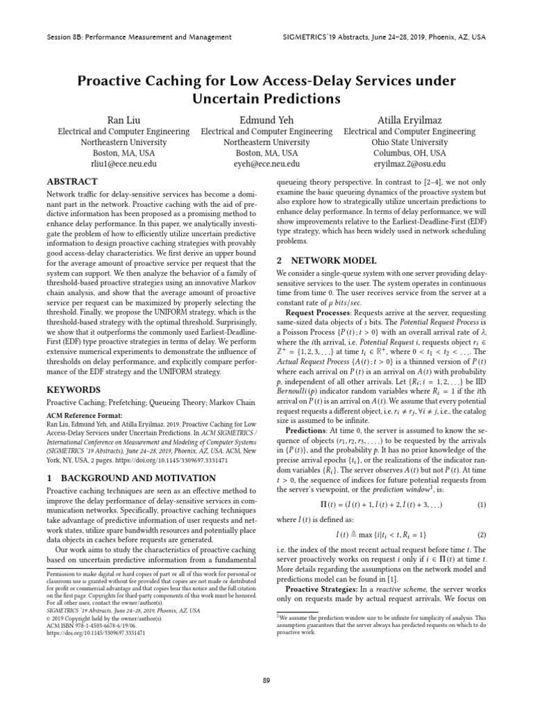 Comst 2019 2934489 | PDF | Cache (Computing) | Computer Science