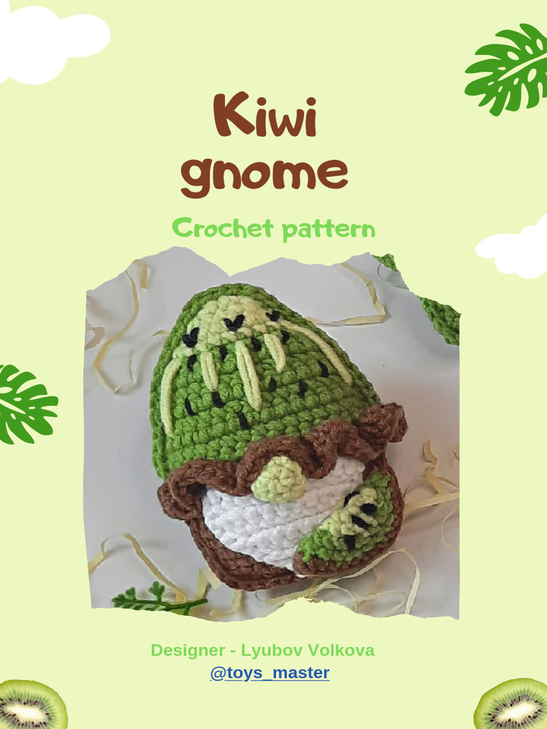 Gnome Kiwi | PDF | Crochet | Yarn
