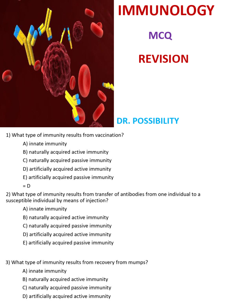 Immunology Revision 2 by Dr. P | PDF | Immune System | Antibody