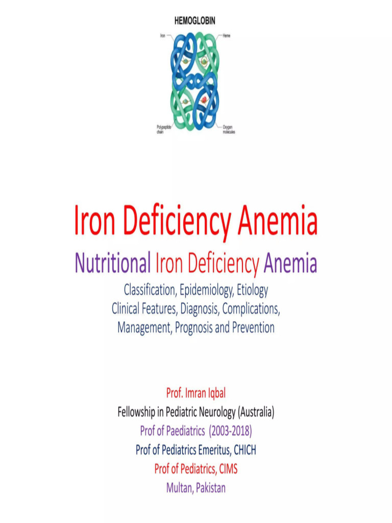 Iron Deficiency Anemia | PDF