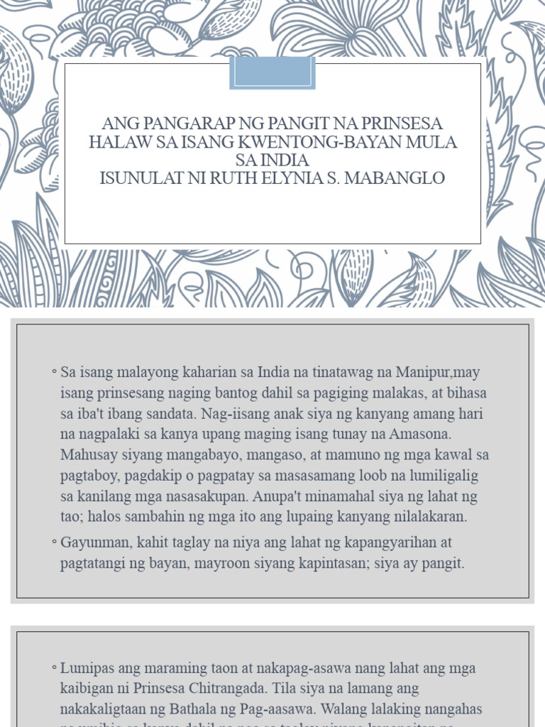Ang Pangarap NG Pangit Na Prinsesa | PDF