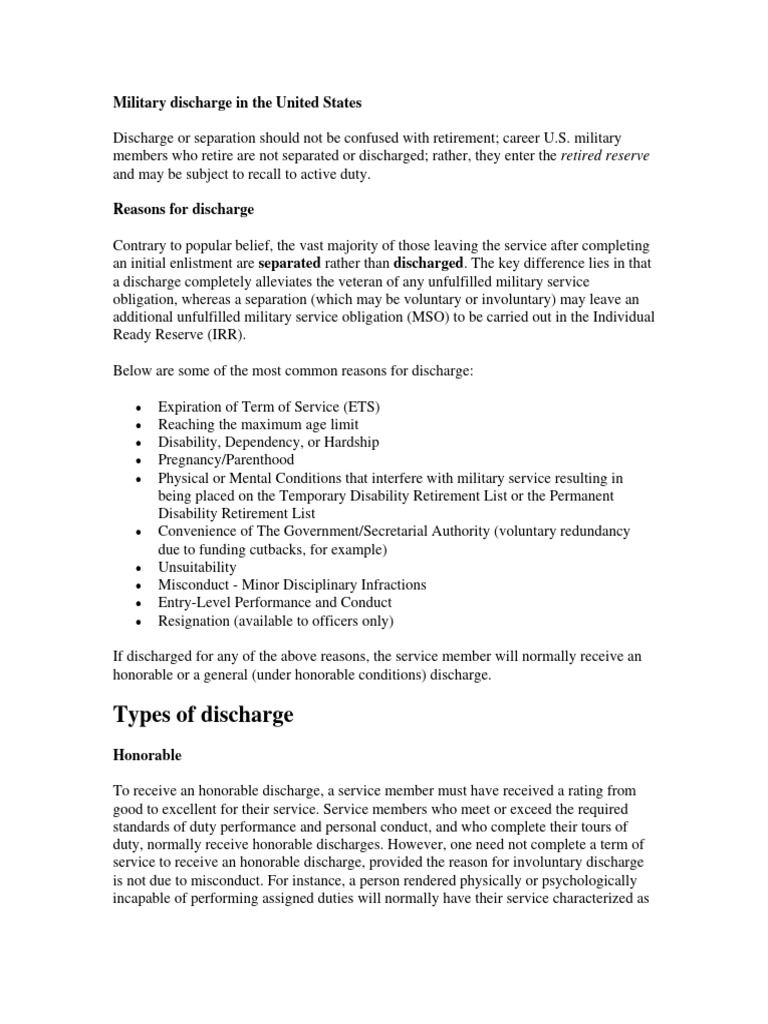 Understanding Military Discharge Types | PDF | Military Discharge | Justice