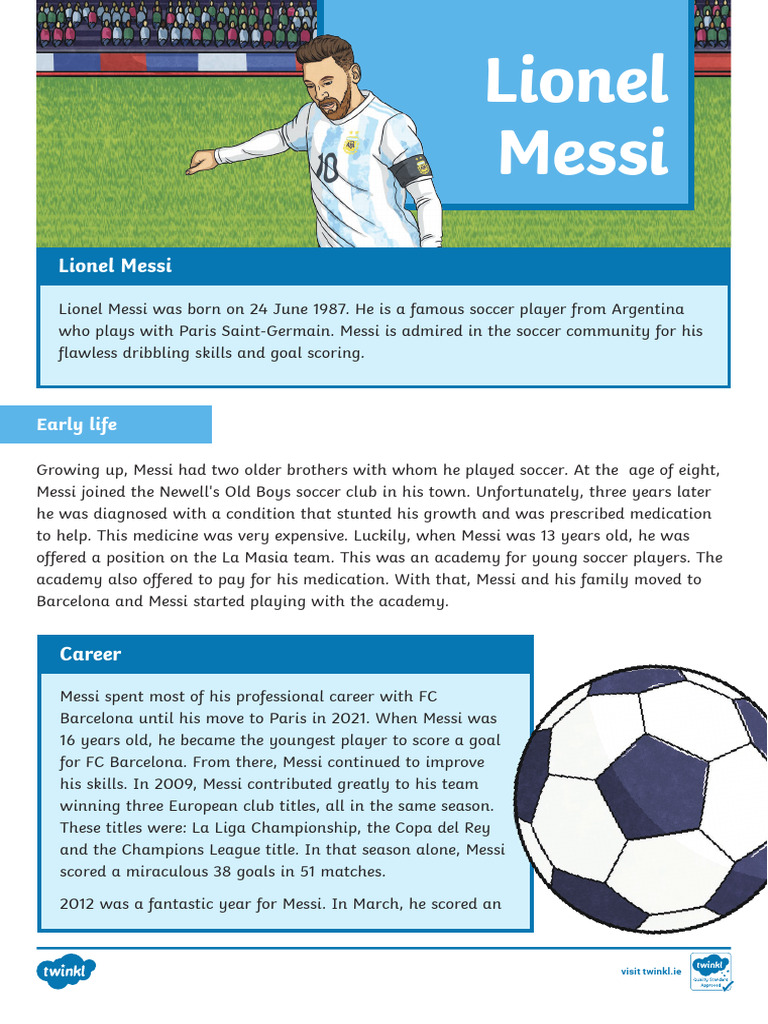 ROI ENG 1645823619 Reading Comprehension Homework Week 2 Lionel Messi ...