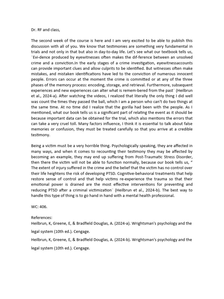 Discussion 2 | PDF | Behavioural Sciences | Psychology