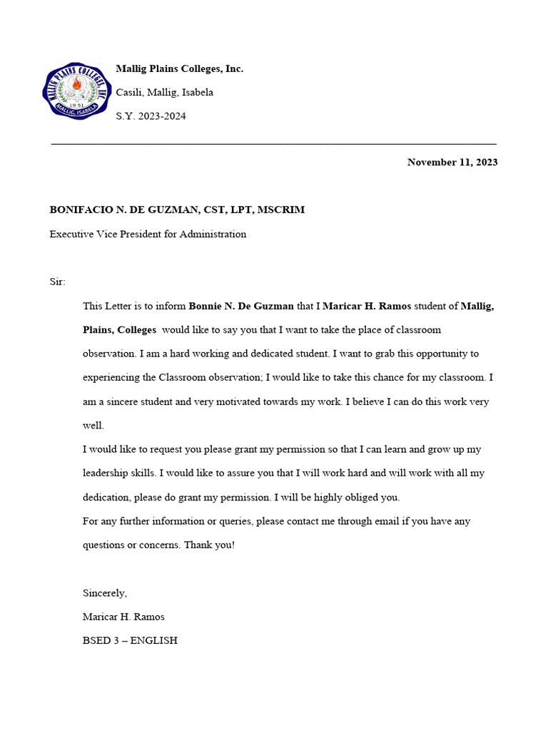 Letter of Address | PDF