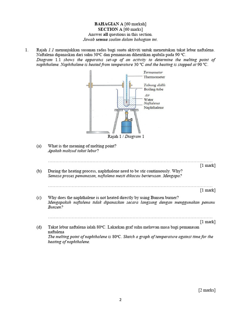 Form 5 Paper 2 MidYear 2021 | PDF | Chemical Compounds | Chemical Bond