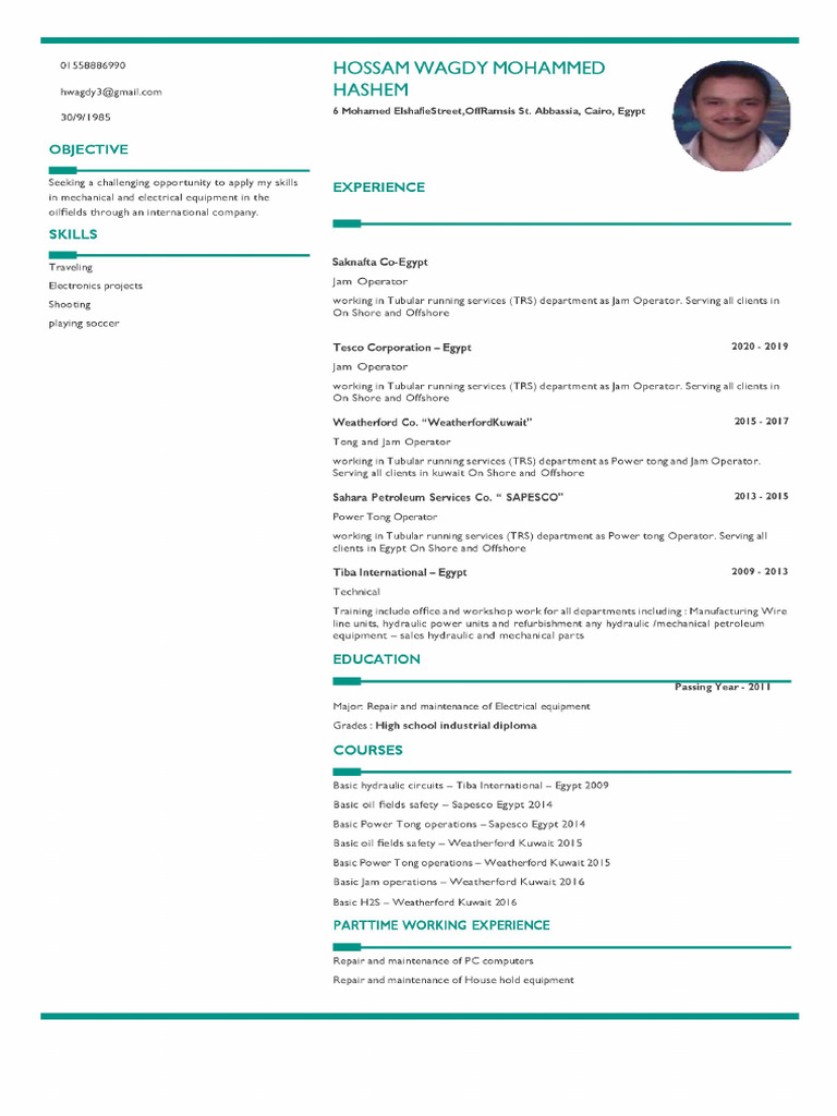 Hossam C.V | PDF