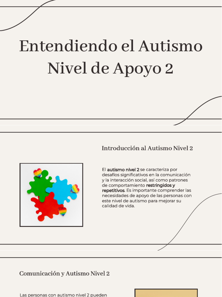Entendiendo El Autismo Nivel de Apoyo 2 | PDF