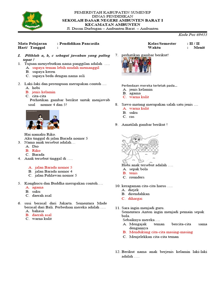 Soal Pend - Pancasila | PDF