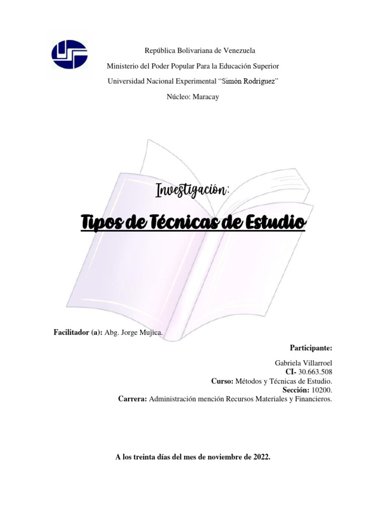Investigación de Técnicas de Estudio (Gabriela Villarroel) | PDF | Conocimiento | Empirismo