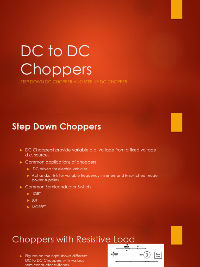 DC To DC Choppers Summary | PDF | Electrical Components | Electronic ...