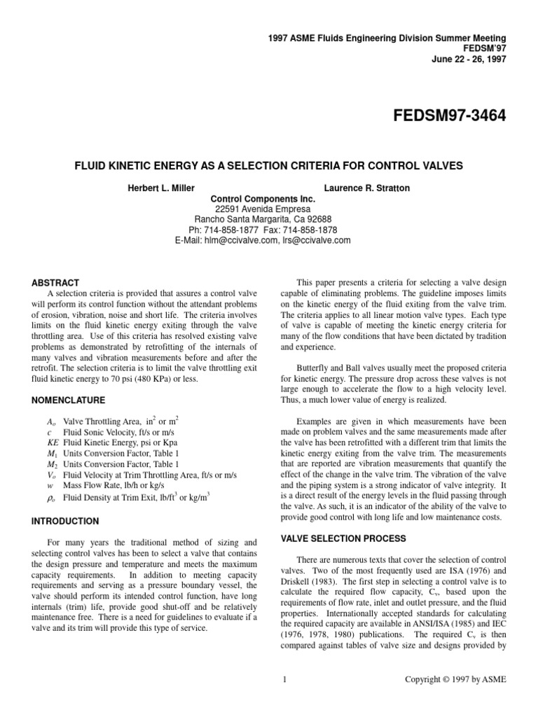 08 Fluid Kinetic Energy As A Selection Criteria For Control Valves ...
