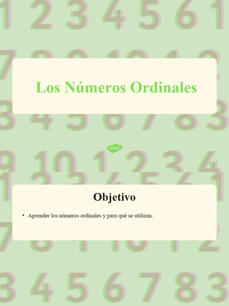 T2 L 202 Powerpoint Numeros Ordinales | PDF