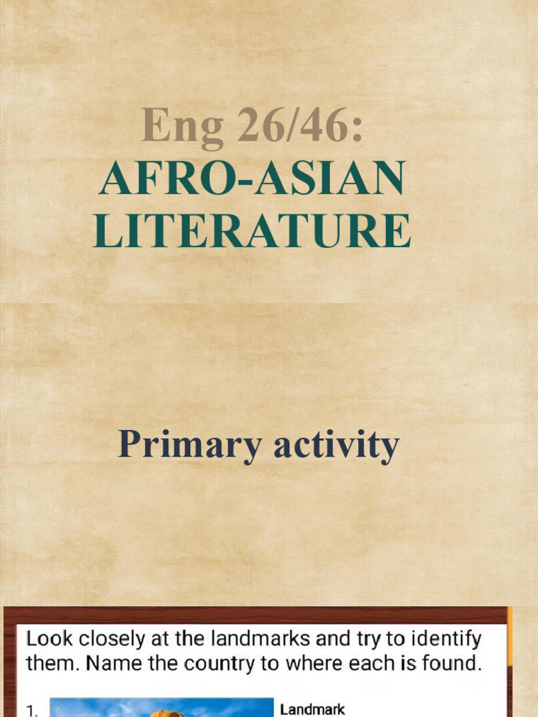 Introduction To Afro Asian Lit. | PDF | Poetry | Asia
