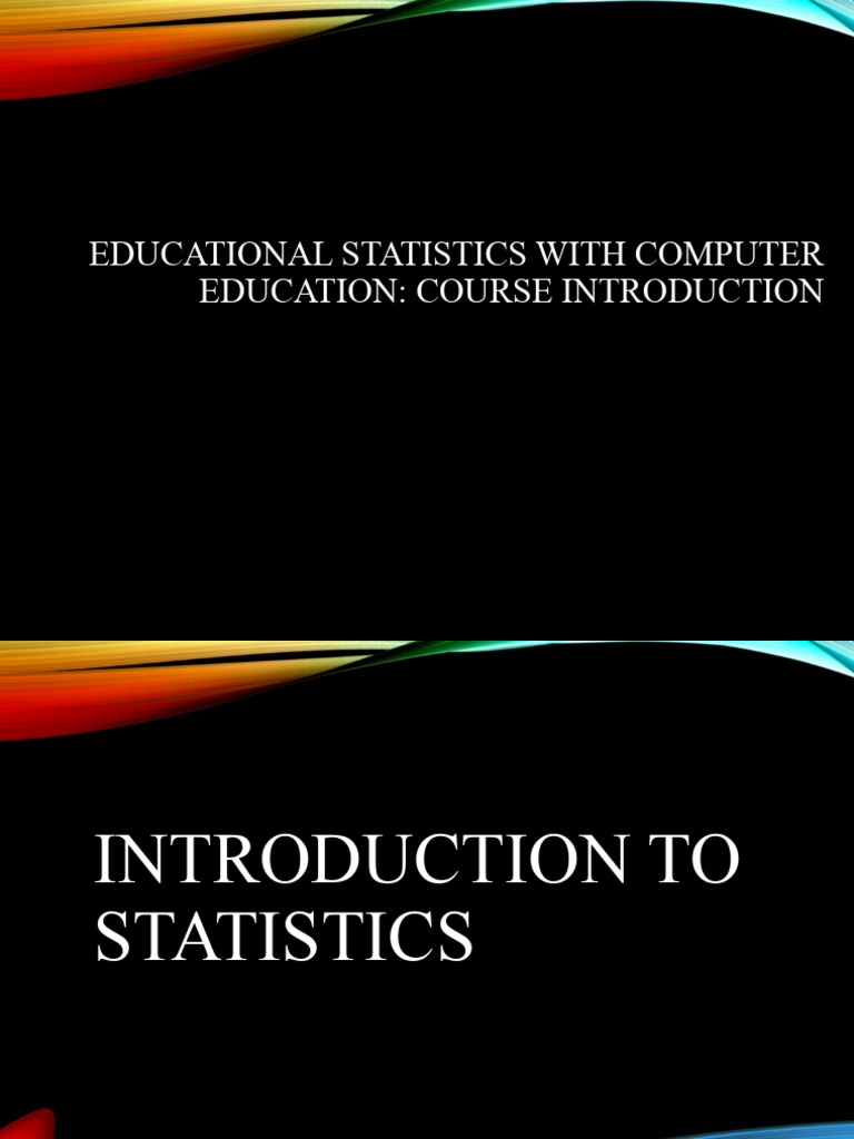 Intro To Statistics Lecture | PDF | Sampling (Statistics) | Statistics