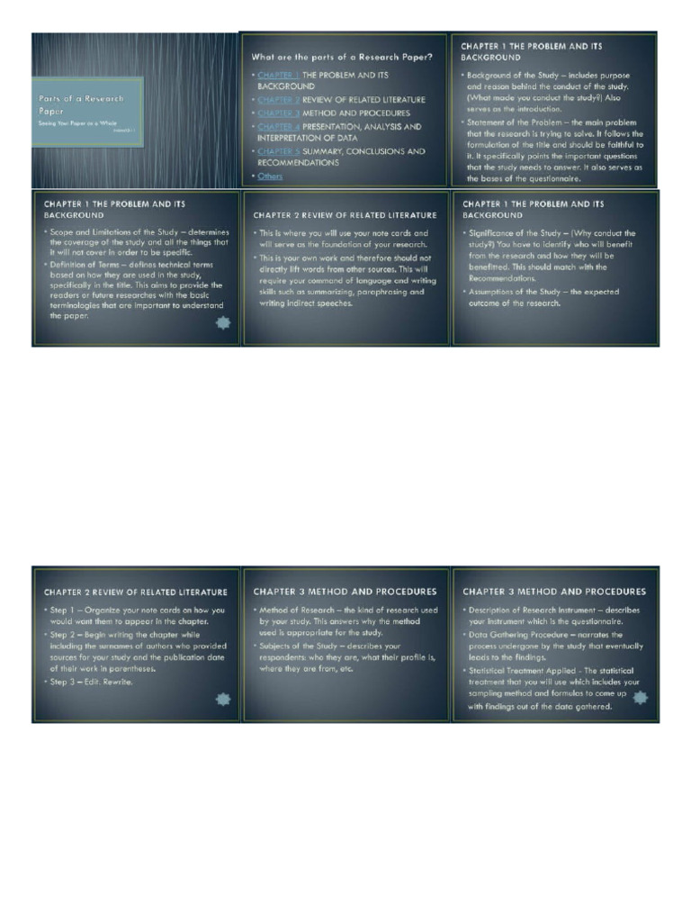 Parts of Research | PDF