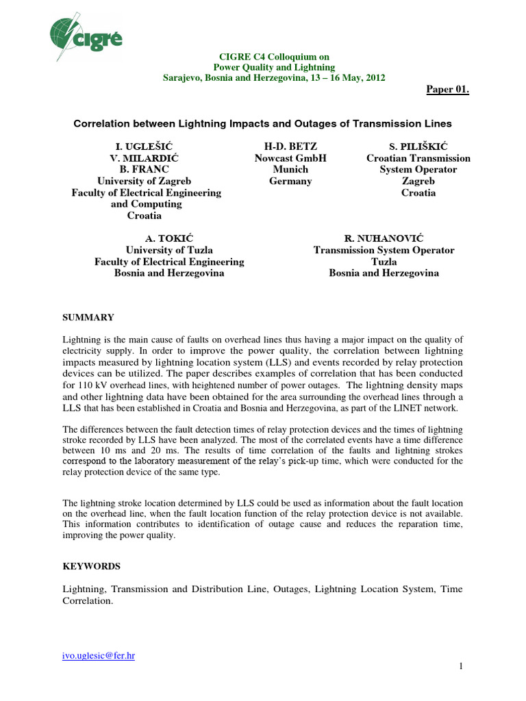 Correlation - Between - Lightning - Impacts - and Line Outages | PDF ... Correlation - Between - Lightning - Impacts - and Line Outages | PDF ...
