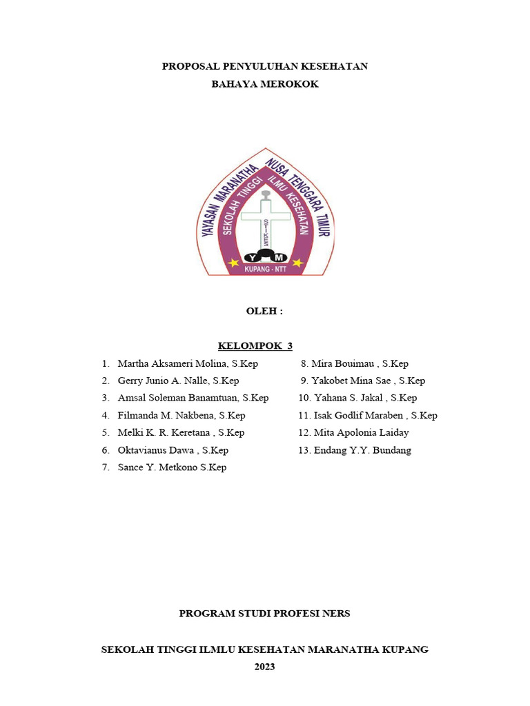 Proposal Sap Leaflet Kuesuoner Bahaya Merokok | PDF