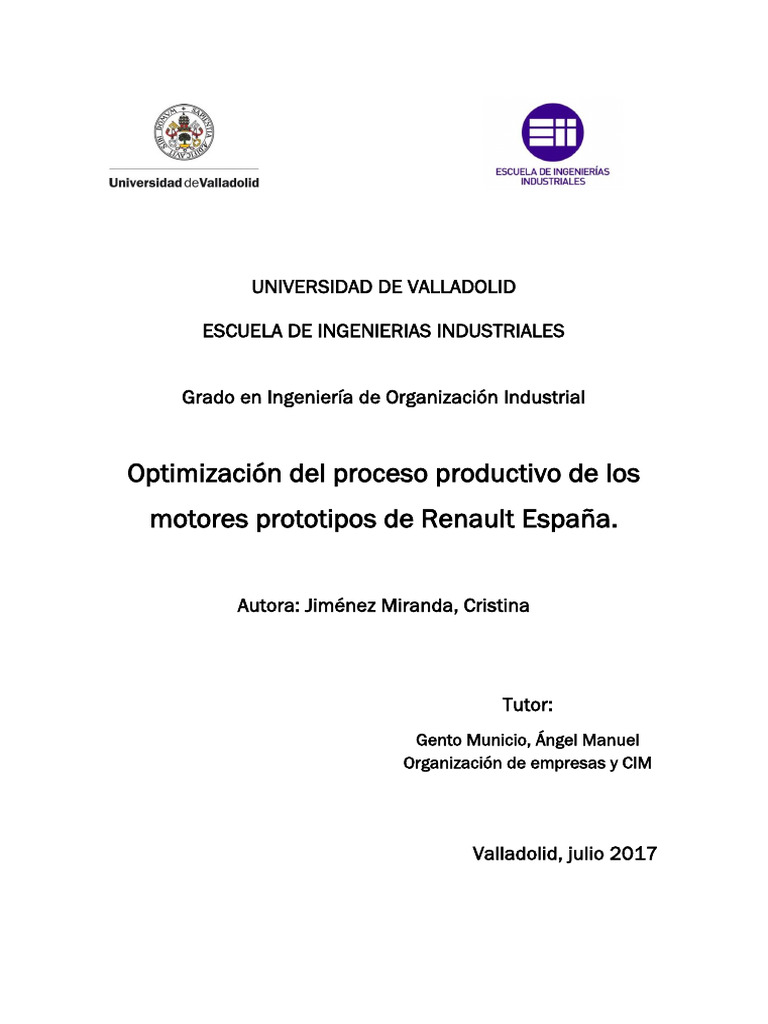 TFG I 713 | PDF | Renault | Lean Manufacturing