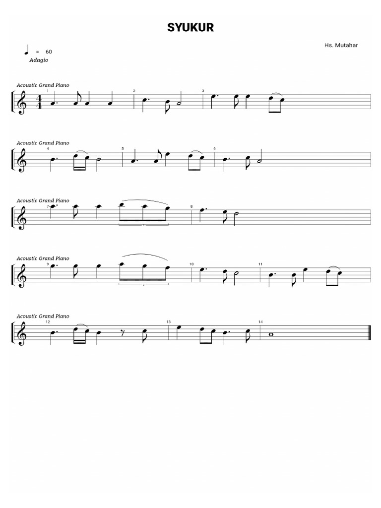 Partitur Syukur 20231103 152207 | PDF