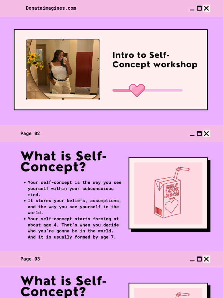 Self Concept Workshop | PDF | Philosophy Of Self | Self Concept
