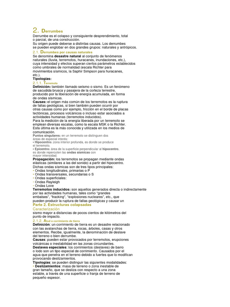 Estructuras Colapsadas | PDF | Temblores | Deslizamiento de tierra