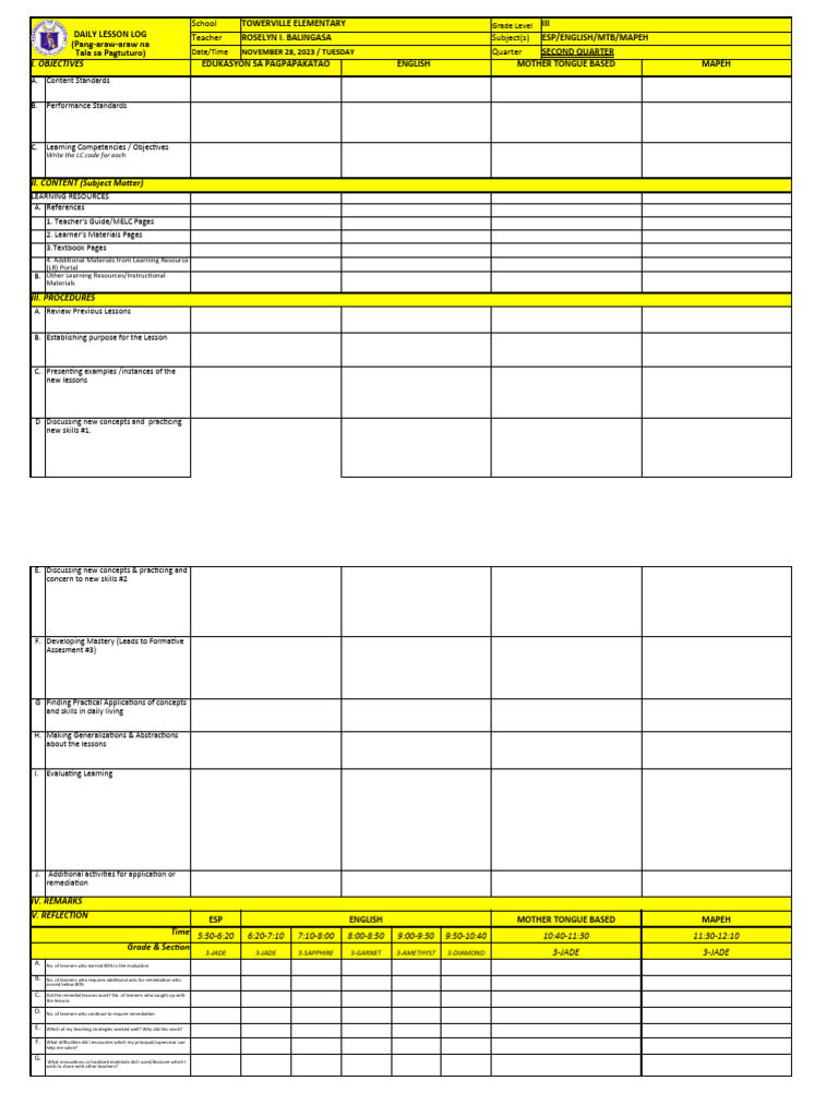 Esp DLL Week4 | PDF | Learning | Teaching