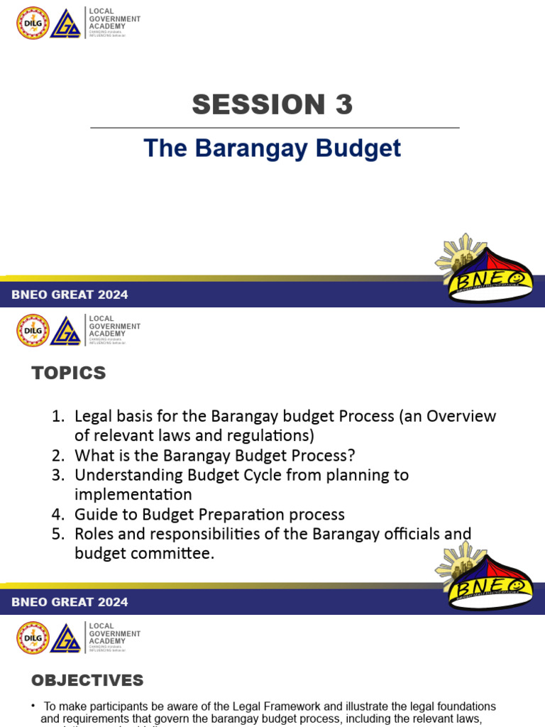 Barangay Budget Process Guide | PDF | Budget | Regulatory Compliance