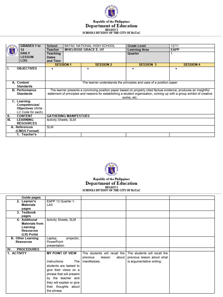 Eapp Q2 - W1-4 | PDF