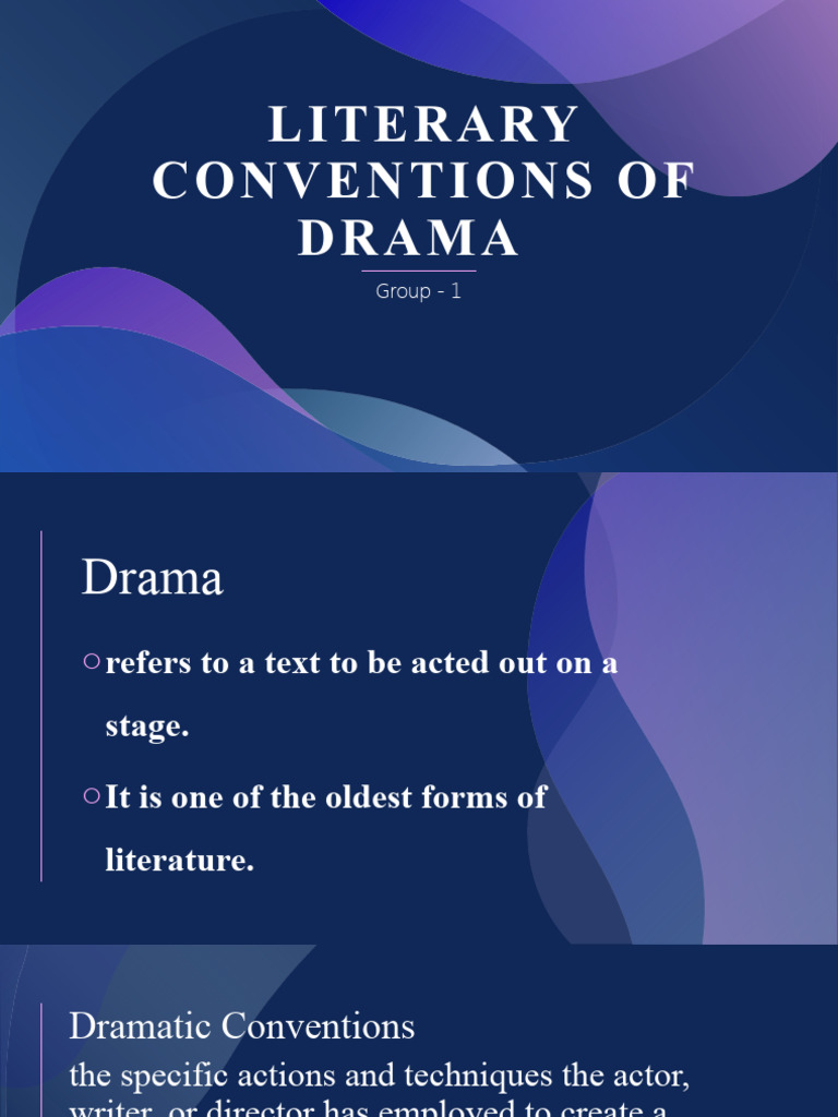 Literary Conventions of Drama | PDF
