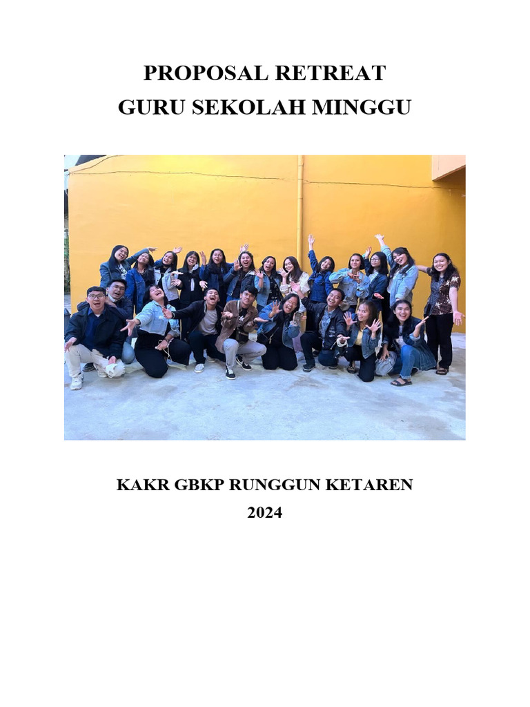 Proposal Retreat Guru Sekolah Minggu 2024 | PDF