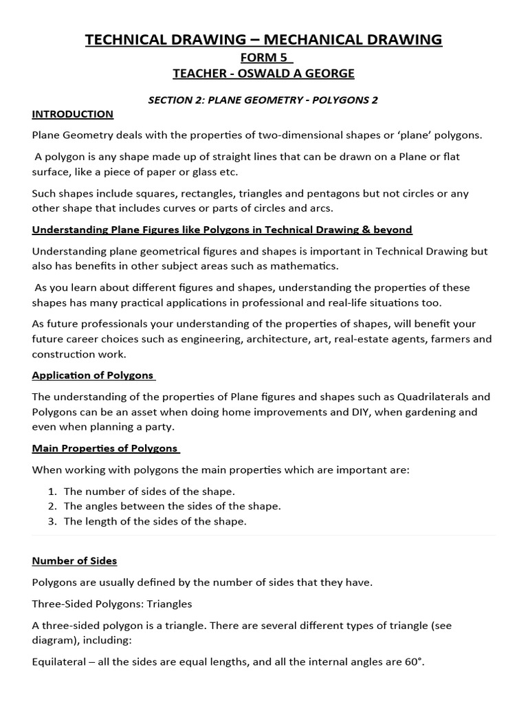 Understanding Polygons in Technical Drawing | PDF