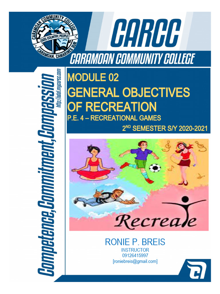 Module 2 P.E. 4 Recreational Games | PDF | Happiness | Recreation