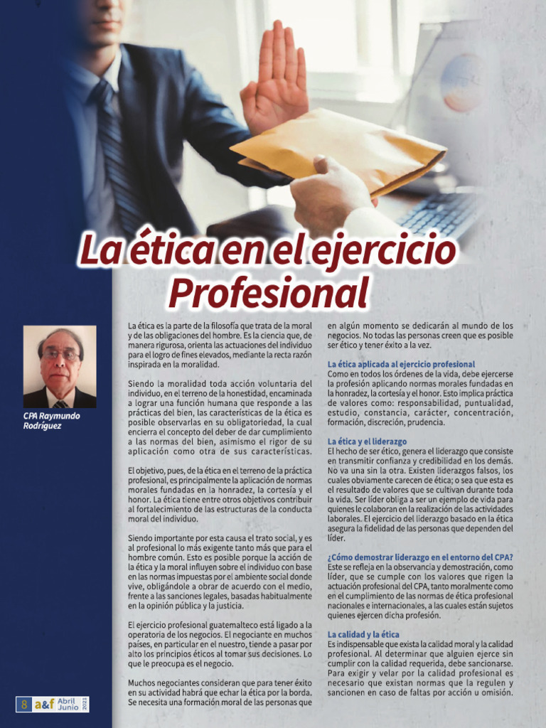 La Etica en El Ejercicio Profesional | PDF