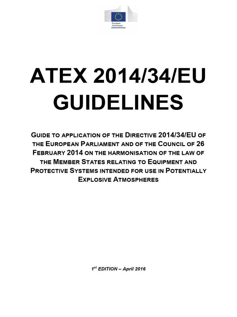 ATEX 2014/34/EU Guidelines Overview | PDF | Occupational Safety And ...