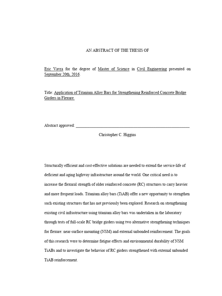Vavra Eric J2016 | PDF | Strength Of Materials | Fatigue (Material)