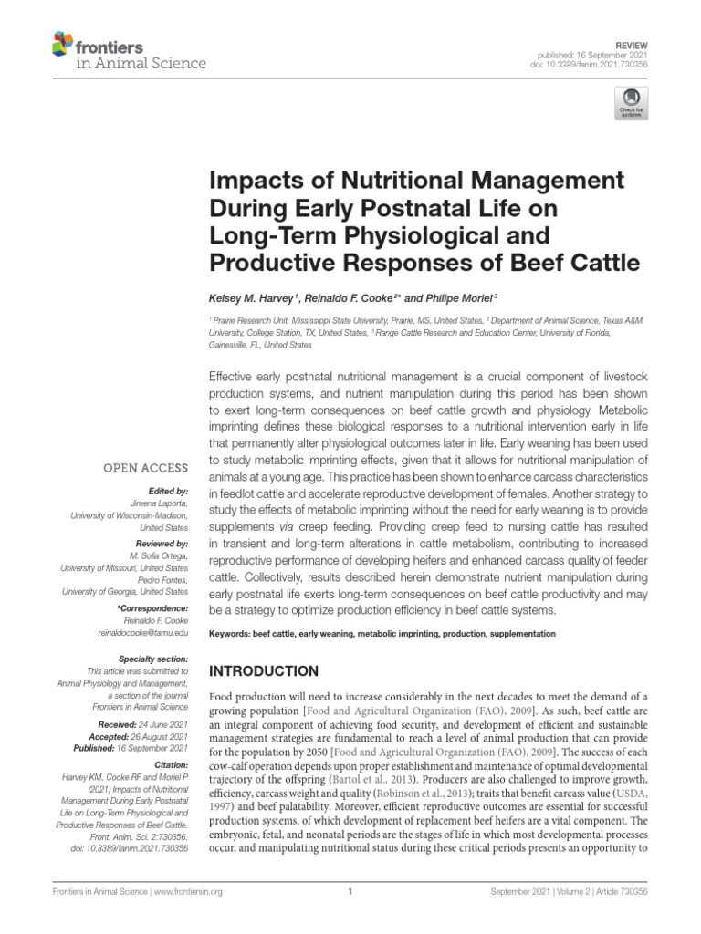 Impacts of Nutritional Management During Early Postnatal Life On Long ... Impacts of Nutritional Management During Early Postnatal Life On Long ...